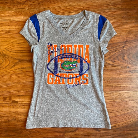 Justice | Shirts & Tops | Justice Gray Gators Fan Jersey Tshirt Size 8 ...